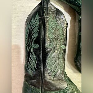 Tony Lama | Shoes | Tony Lama Emerald Green Teju Lizard Ladies Cowboy ...